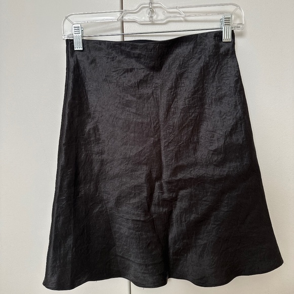 Aritzia | Skirts | Aritzia Babaton Black Slip Satin Skirt | Poshmark